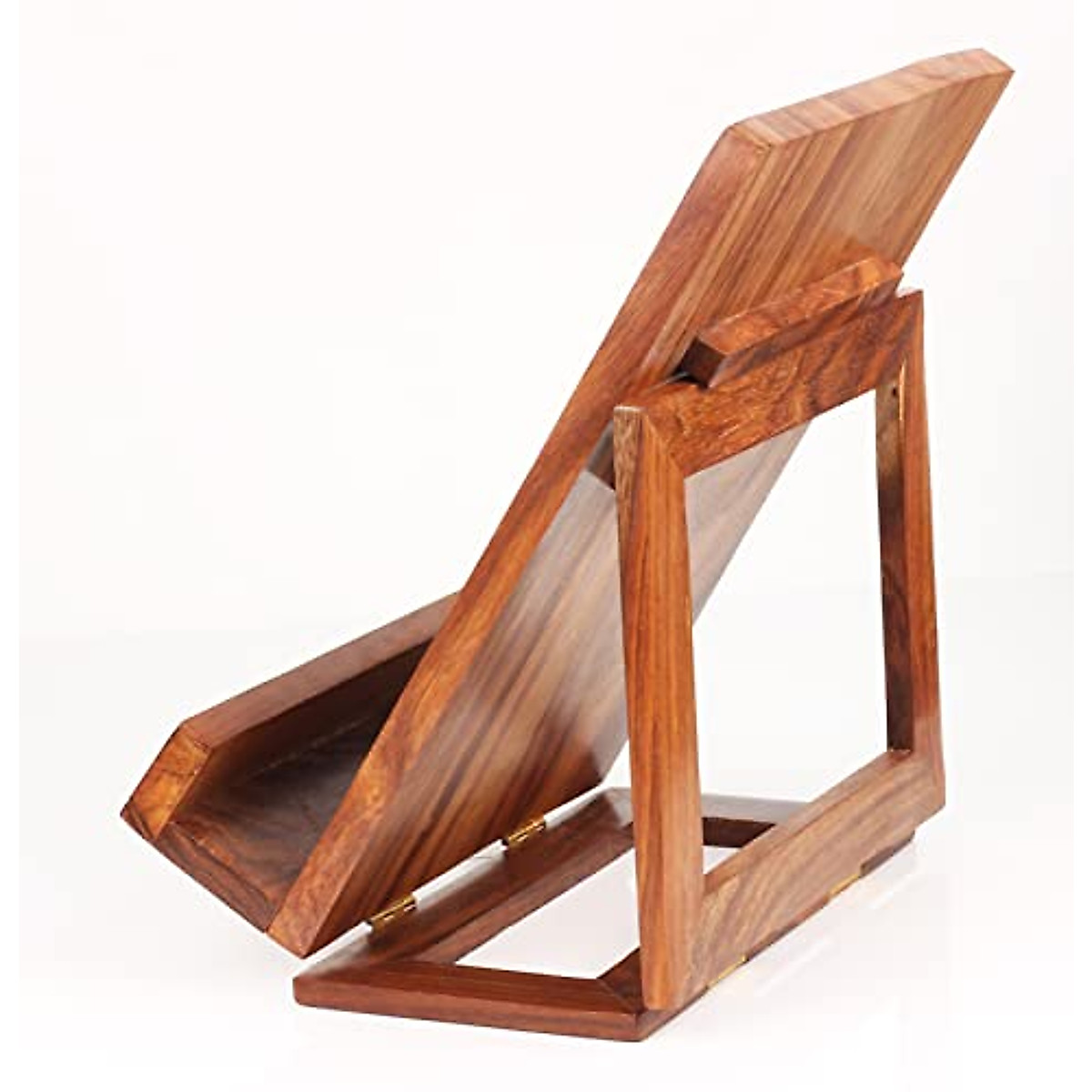 TrendBell Father's Day Gifts Wooden Cookbook Stand Wood Cookbook Holder, Adjustable Recipe Ipad Tablet Book Holder Stand for Kitchen Desk Reading Foldable Cooking Bookstands for Recipe, Magazine