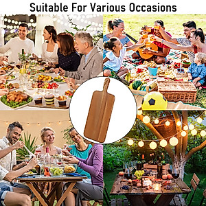 6 Pack Acacia Wood Cutting Board with Handle Wooden Kitchen Chopping Boards Large Wooden Charcuterie Boards Cheese Serving Board Wooden Cutting Board for Meat Cheese Bread Vegetables Fruit (17 x 7 In)