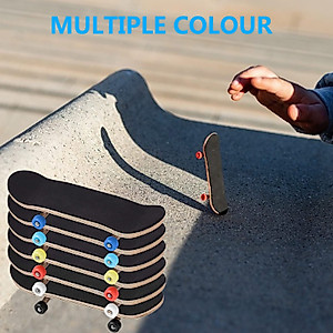 Weohoviy Finger Skateboard, Maple Wooden Fingerboard with Box Reduce Pressure and Ideal for Finger Skater, Kids (Red)