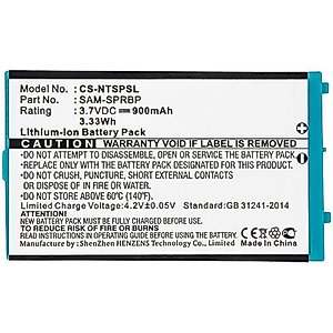 CoreParts Sparepart Battery for Game Console 3.33Wh Li-ion 3.7V 900mAh, AGS-003, SAM-SPRBP (3.33Wh Li-ion 3.7V 900mAh Blue for Nintendo Game Console Advance SP, AGS-001, GBA SP)