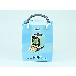 Divoom Ditoo Retro Pixel Art Game Bluetooth Speaker with 16X16 LED App Controlled Front Screen (Blue) …