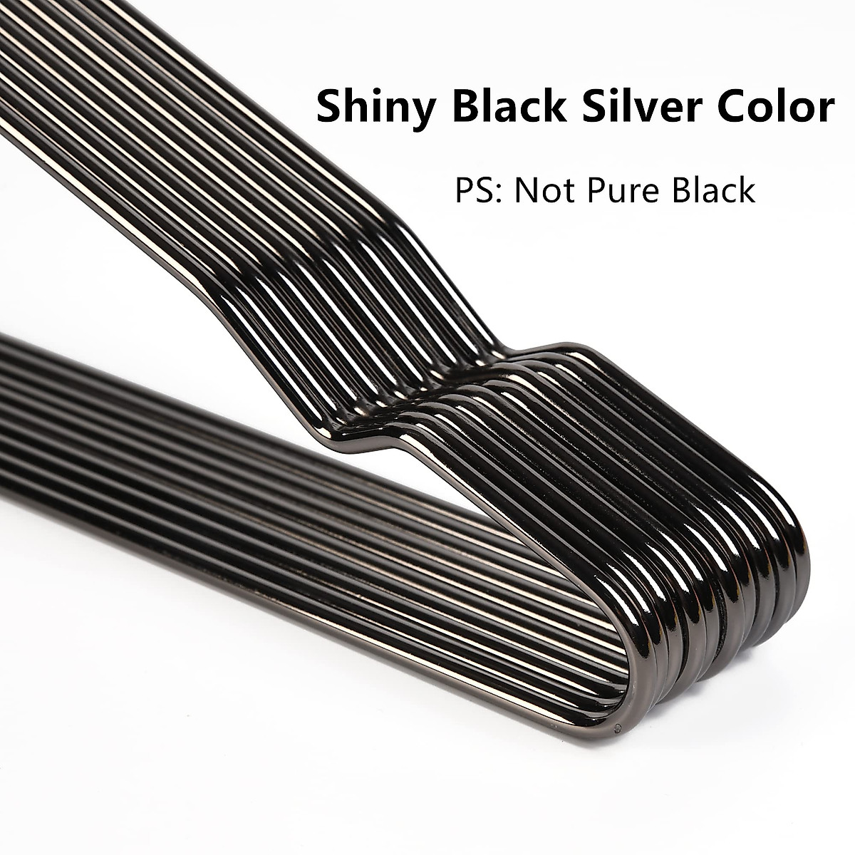 Better to U 17 Inch Metal Clothes Hanger, 4.0mm Heavy Duty Shirt Blouse Hanger for Coat Suit Bridal Boutique, Space Saving Slim Wire Hanger for Camisole Trousers Wedding Dress（Gold 36pack）