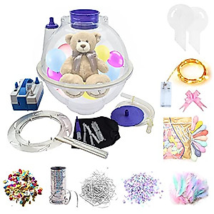 Balloon Stuffing Machine,New 16.9'' Balloon Stuffer to Wrap Gift Balloon Filling Kit with 9 Accesorios Used for Wedding Christmas Birthday Party Decoration (Balloon Stuffer With Pump & Flaring Pliers)