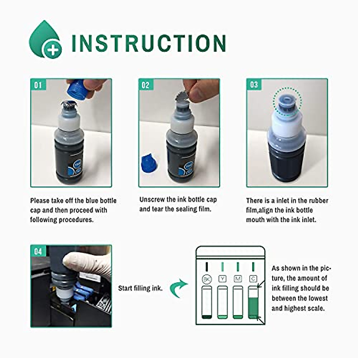 MYTONER Compatible Ink Bottle Replacement for Epson 502 T502 for ET-2760 ET-4760 ET-4750 ET-3710 ET-3760 ET-2700 ET-2750 ET-3700 ET-3750 ST-2000 ST-4000 Printer (Black Cyan Magenta Yellow, 5-Pack)