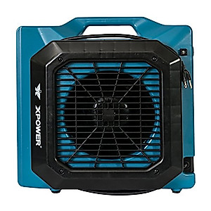 XPOWER XL-730A 1/3 HP, 1150 CFM, 5 Speed Sealed Motor Low Profile Fan, Air Mover, Carpet Dryer with Build-in GFCI Power Outlets for Daisy Chain (ABS)