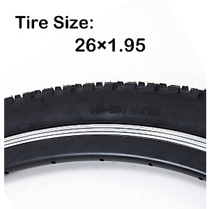 L-TWOO Mountain Bike Tire 26 inch Replacement Tire 26 x 1.95 inchFoldable MTB Tire for Mountain Bike BMX Electric Bike