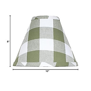 Home Collections by Raghu Buffalo Check Sage 10" Lamp Shade