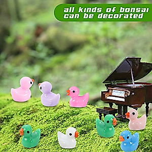 LOUHUA Mini Ducks 220 Pack Tiny Duck Figurines Bulk for Miniature Dollhouse Decor Accessories Garden Aquarium Potted Ornament Party Toys DIY Charms Office Classroom Activity to Hide