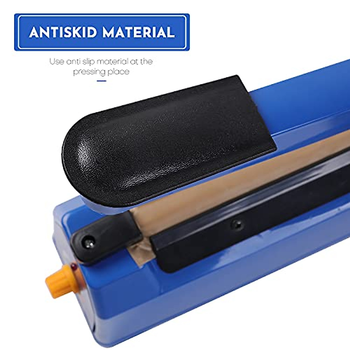 Boshen 16 Inch Impulse Heat Sealer Poly Mylar Plastic Bag Sealer Manual Heat Sealing Machine Home Restaurant Food Snacks Storage Manual Packaging Machine (16 inch 400mm)