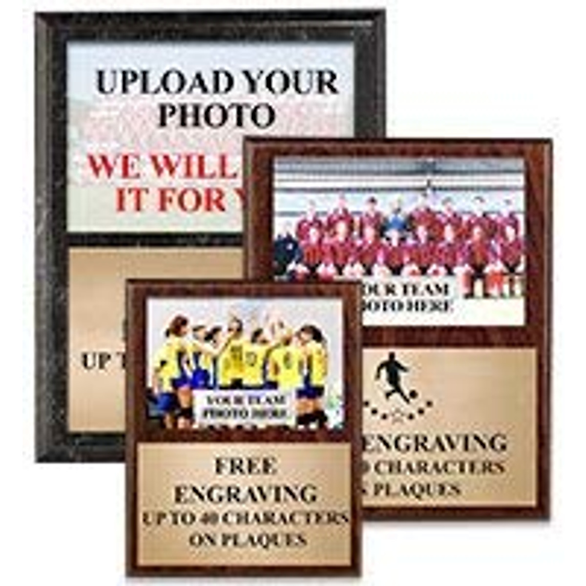 9 x 12 Vertical Photo Plaque - Custom Team Picture Plaque Awards