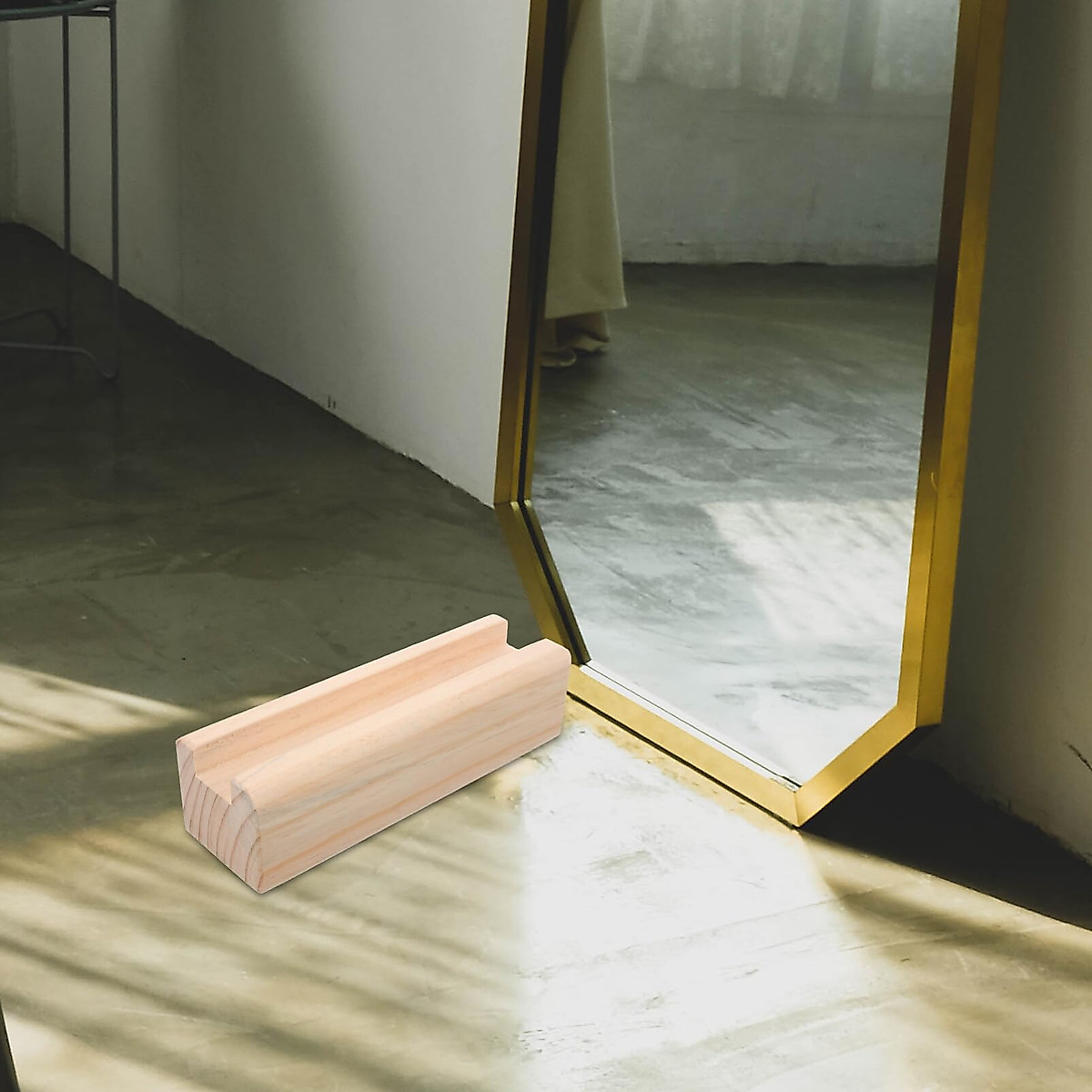 Uonlytech Artwork Holder Wood Full Length Mirror Stand Full Length Mirror Holder Rack Artwork Display Support Wood Display Stand Display Rack Artwork Rack Stands for Display Wooden Art Mount