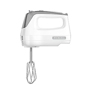 BLACK+DECKER Lightweight Hand Mixer, White, MX1500W