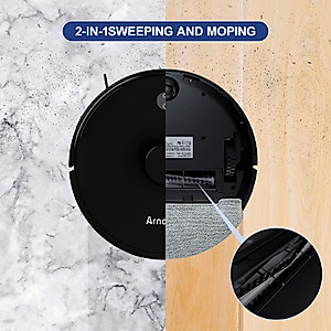 Arnagar Robot Vacuum, 2022 Newest Robot Vacuum and Mop Combo, Strong Suction, 220 Mins Runtime, Compatible with Alexa, Ideal for Pet Hair (S8-pro)