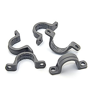 ISPINNER 12pcs 1/2 Inch PVC Pipe Straps, 2 Holes Plastic Conduit Strap for PVC Pipes, Conduit and Cables, UL Listed