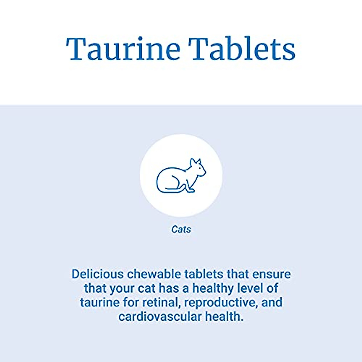 PetAg Taurine Tablets for Cats - Highly Palatable Taurine Supplement For Cats of All Ages - 250 mg - 100 Count