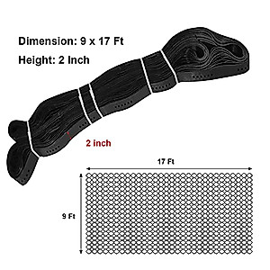 Suninlife Geo Grid Ground Grid 2" Thick Geo Cell Grid 9 x 17 Ft Ground Stabilization Grid 1885 LBS Per Sq Strength Gravel Ground Grid for Slope Driveways and Garden