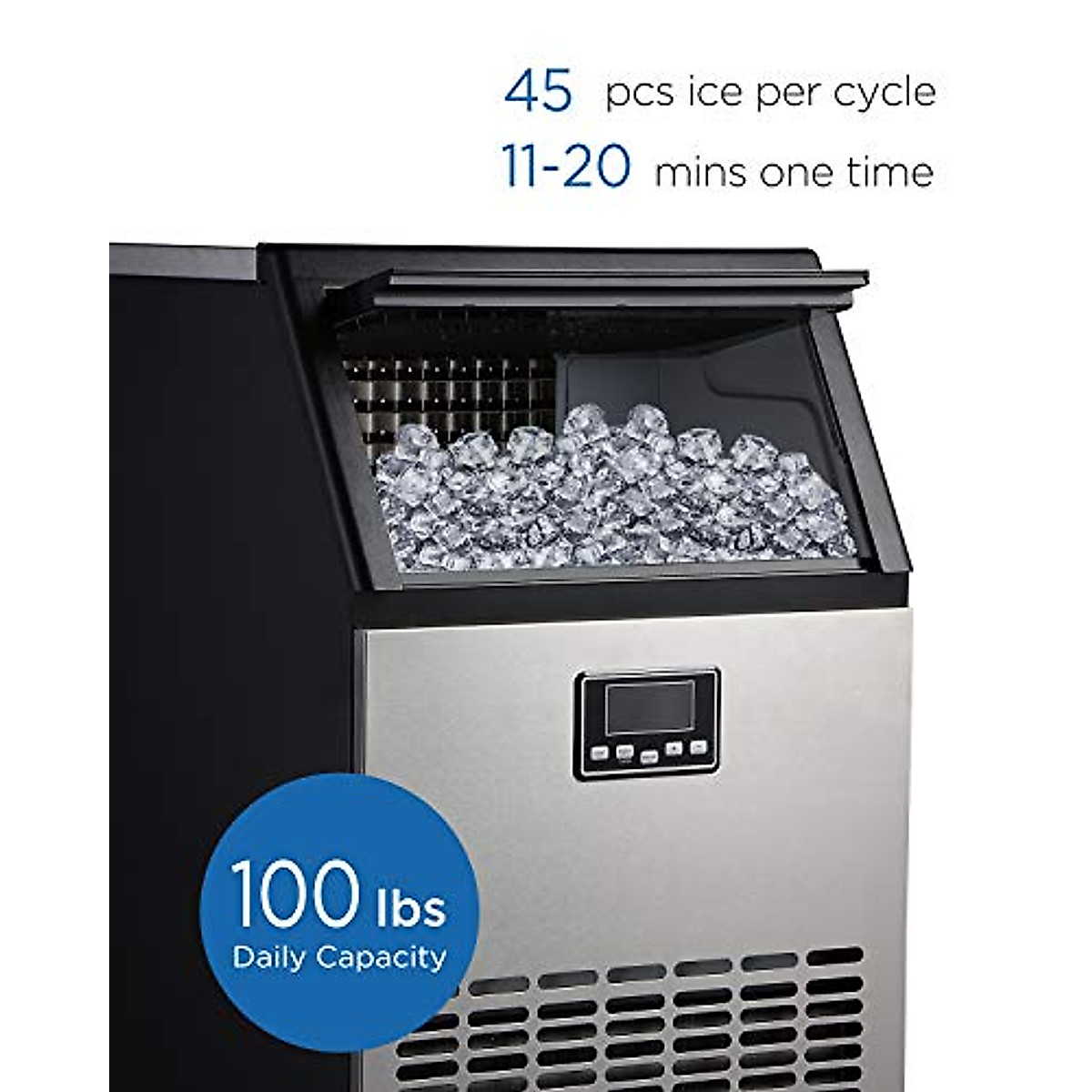 ADT Ice Machine Stainless Steel Under Counter Freestanding Commercial Ice Maker Machine