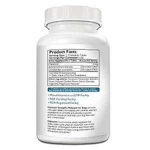 Nutrition Strength Melatonin for Dogs, 120 Chewable Tablets