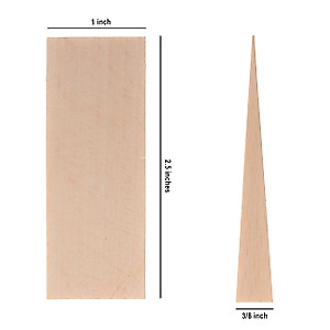 Redecker Table Wedge-to-Go, Set of 4 Untreated Beechwood Shim Wedges in a Cotton Pouch, Made in Germany