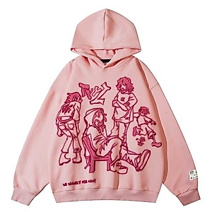 Aelfric Eden Mens Oversized Graphic Hoodie Vintage Fashion Hooded Sweatshirt Crewneck Sweatshirts Streetwear Hipster