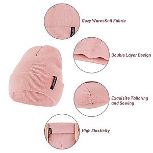 Zando Unisex Baby Beanie Cute Kids Beanie Warm Soft Baby Winter Hat for Baby Boy Beanie Toddler Beanies for Boys Girls Winter Hats for Boys Beanie Newborn Hats Infant Beanie Pure Red Beanie 3-8 Years