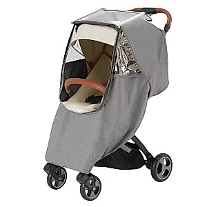 Ingborsa Stroller Rain Cover Universal Size Waterproof Windproof EVA The Weather Shield with Eye Screen