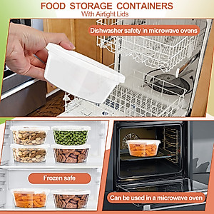 RAIHOMKIT 48 Pack Food Storage Containers with Lids,8 oz Deli Containers,8oz Plastic Containers,Deli Food Storage Containers with Airtight Lids,Meal Prep Containers,BPA Free,Microwave/Freezer Safe