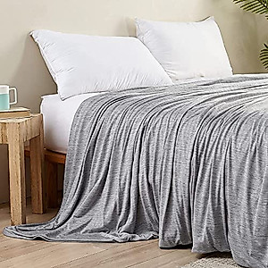 LUXEAR Cooling Blanket for Hot Sleepers Night Sweats Japanese Q-Max>0.4 Arc-Chill Cooling Fiber Keep Adults/Children Cool All Night Twin Size Cool Summer Blanket 59 X 79in -Gray