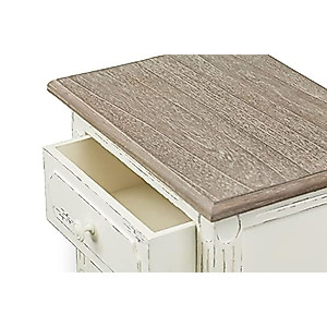Baxton Studio Anjou Traditional French Accent Nightstand, Medium, White