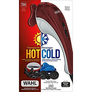 Wahl Hot Cold Therapeutic Vibratory Corded Massager with Variable Soothing to Medium Vibratory Speed to Relieve Muscle Pain and Reduce Swelling, Due to Chronic Pain or Fitness Injury – 4295-400