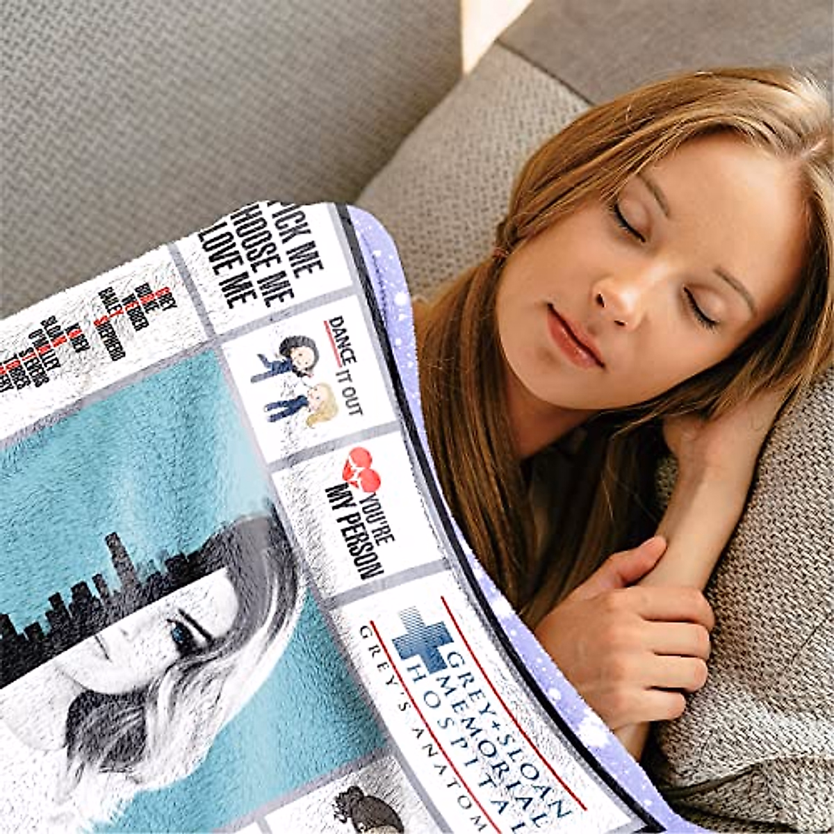 Soft and Comfortable Flannel Blanket Throw Blankets Bed Blanket for Couch Sofa Home Decor 60"x50"