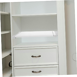 FONDOTIN Stainless Steel White Dresser Pp Plastic Wardrobe Dividers Closet Tension Shelf Closets Shelf Divider