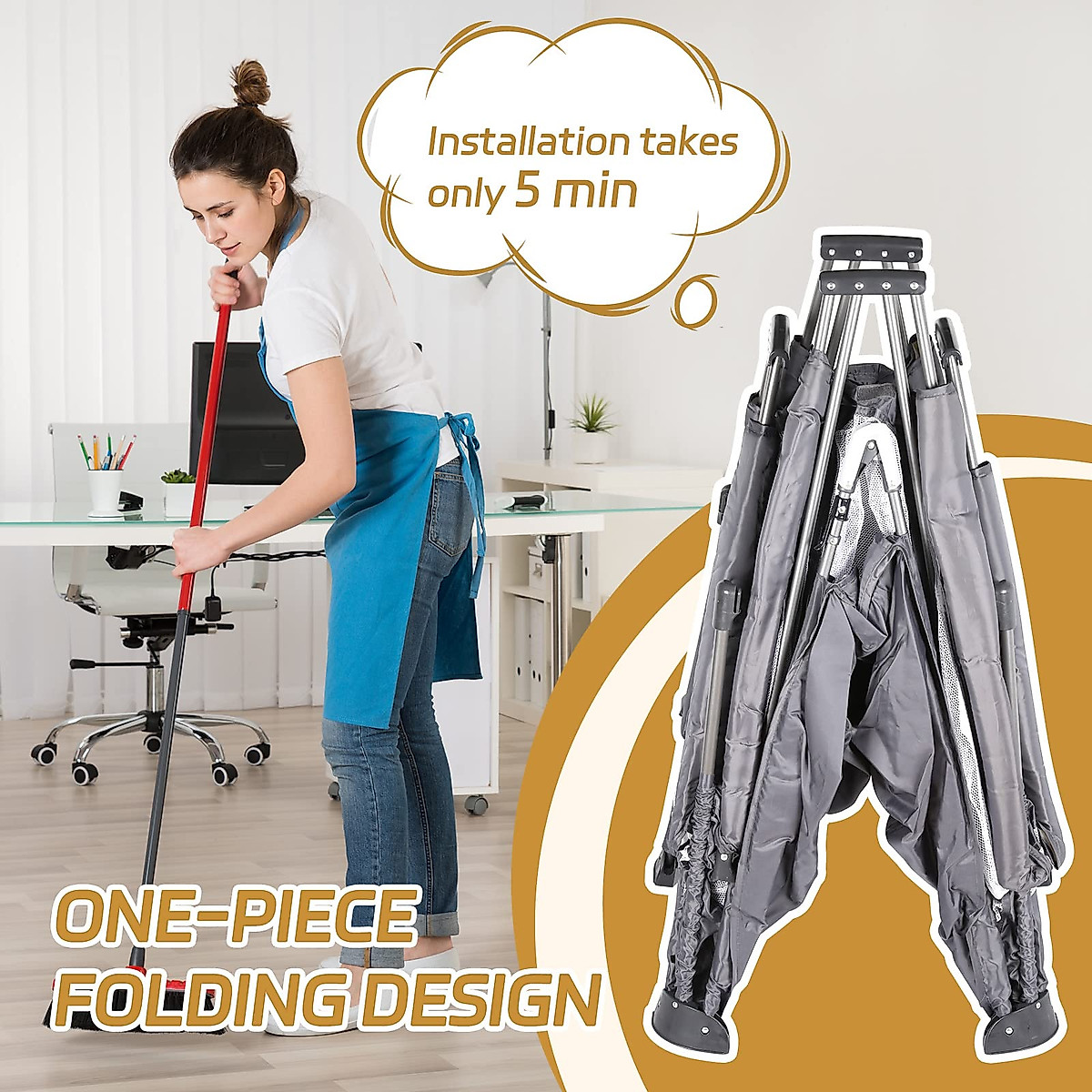 GENTEACO Baby Playpen 50"×50" Foldable Playpen for Babies and Toddlers Indoor & Outdoor Extra Large Play Pen Portable Baby Fence Play Yard Safety Kids Playpin (Grey)