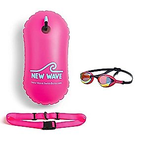 New Wave Swim Bubble (PVC Pink) and Swim Goggles (Bubble Dreams) Bundle