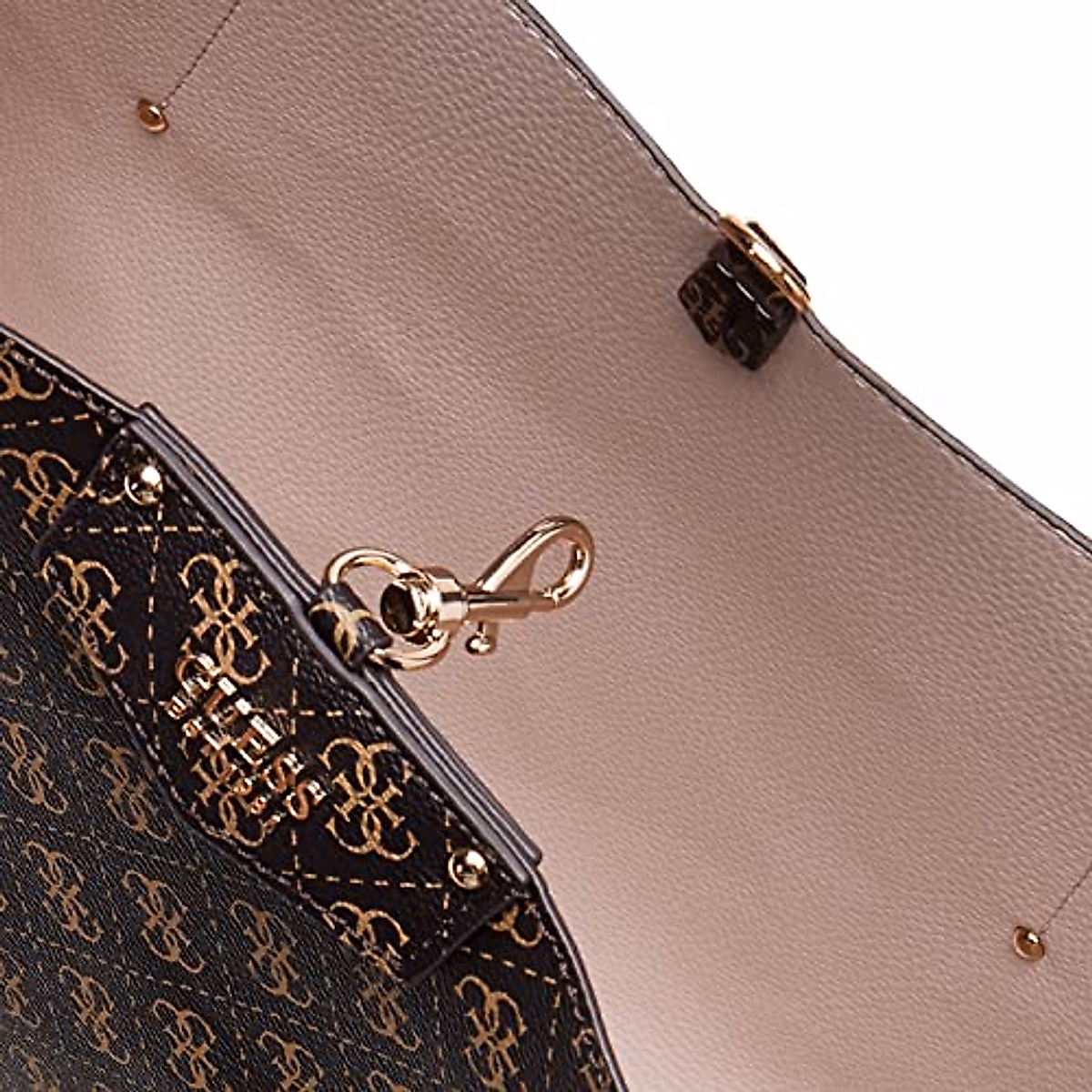 GUESS Womens Eco Brenton tote, Brown Logo, One Size US