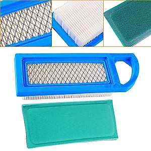 HIFROM 697014 697153 Air Filter and 697015 Pre Filter with 696854 795890 Oil Filter Spark Plug Replacement for Lawnmower Engines Lawn Mower Air Cleaner Oil Filter Tune Up Kit