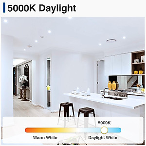 SHINESTAR 6-Pack BR30 LED Recessed Light Bulbs, 65W Equivalent, 5000K Daylight White, Dimmable Flood Lights Indoor, 650LM, E26 Base