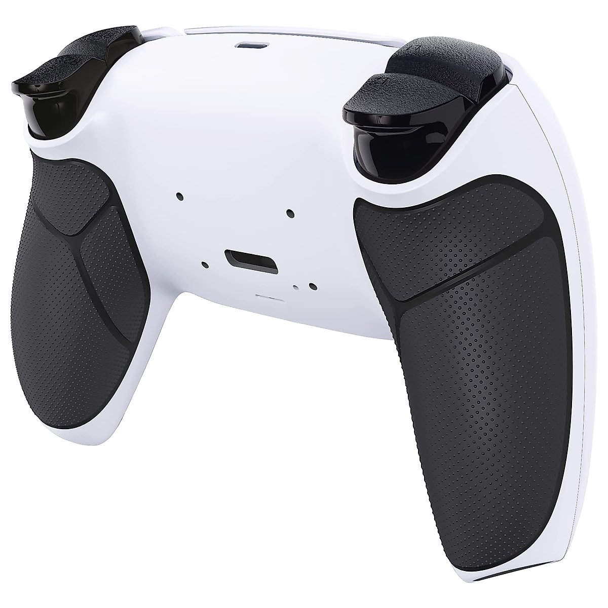 Black White Performance Rubberized Grip Redesigned Back Shell for PS5 Controller eXtremerate Rise & RISE4 Remap Kit - Controller & Rise Remap Board NOT Included