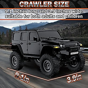 Rc Rock Crawler Rc Cars, Rc Truck 4x4 Off Road Waterproof, All Terrain 1/24 RC Monster Truck, Ideal Christmas Birthday Gifts for Kids Boys Adults