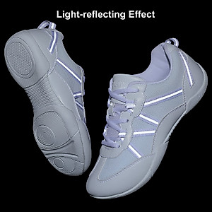 Lefflow Cheer Shoes Women Cheerleading Shoes Team Sports Shoes Youth White Training Workout Sneakers Size