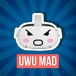 UwU Mad Face - Oculus Quest 2 - Decals - Black & Pink