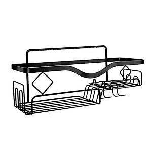 Wall Mount Bathroom Shelf Punch Free Hangable Organization Rack Multifunction for Home Bathroom Face Cleanser Organizer bathroom shower shelf