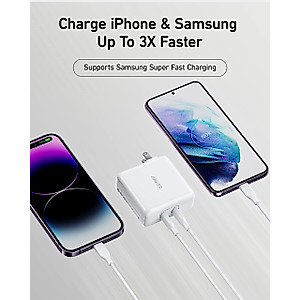 Mac Book Pro Charger, Anker 100W Fast Charger, 2 Port Power Adapter - Compatible With USB C Devices Including MacBook Pro/Air, iPad Pro, iPhone 15/Pro/Pro Max, Google Pixelbook (Cable Not Included)