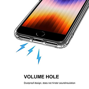 Restoo for iPhone SE Case 2022/2020,iPhone 7 8 Case,Slim Crystal Clear Case with [Not Yellowing] Shockproof Hard PC Back Protective Phone Case for iPhone 4.7 inch