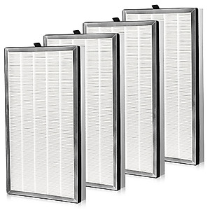LINNIW H13 True HEPA Replacement Filter, Compatible with MA Air Purifier 112 Series, 3-stage Pre-filter, H13 True HEPA and Activated Carbon Filter Set, 4 Pack