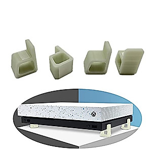 Onyehn 4pcs Horizontal Version Anti-Skid Heightening Bracket for Xbox One/One S/One X Console Horizontal Game Machine Cooling Legs Stand Holder Accessories(Luminous Green)