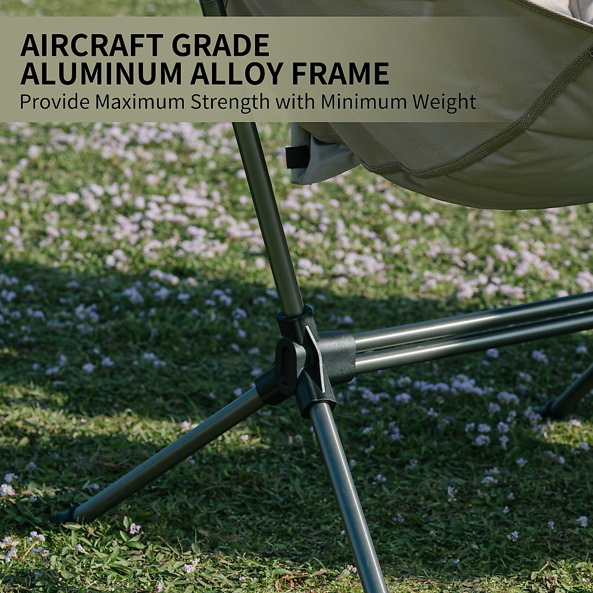 Naturehike YL11 Hammock Camping Chair, Stargaze Swinging Recliner Chair with Headrest & Carry Bag, Supports 330lbs, Portable Folding Rocking Chair for Camping Picnic Hiking Backyard