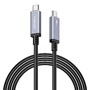 TREBLEET 8.2ft (2.5m) 40Gbps USB4 Cable Compatible with Thunderbolt 3, Thunderbolt 4,100W,5K@60Hz, Compatible with Thunderbolt 3 (USB C) Hub, Adapter, eGpu, 20V/5A