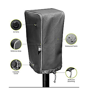 Trailersphere Easy Cover Universal Electric Tongue Jack Protective Cover for Trailer, RV, Camper, Sun and Waterproof