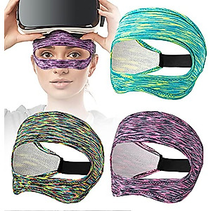VR Sweat Band for Oculus Quest 2 Face Mask Eye Masks Face Cover for VR Workouts Supernatural VR Sweat Guard for Women Men(3pcs)